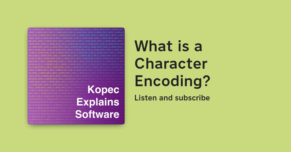 #7 What is a Character Encoding?