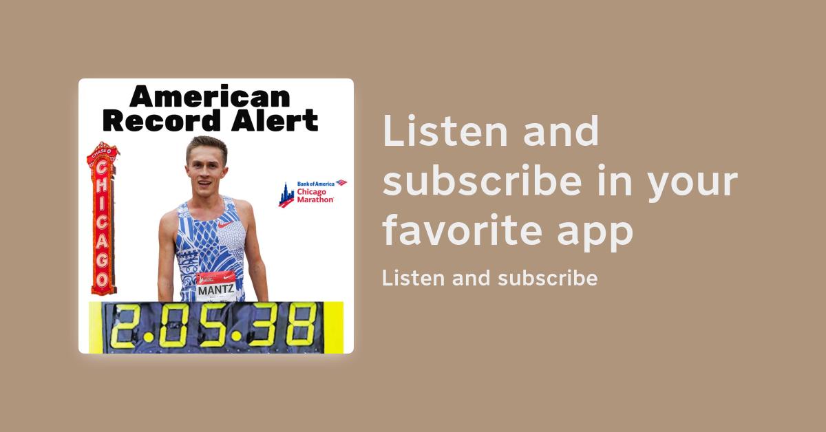 (Better Audio) Conner Mantz American Record Alert: Chicago Marathon ...